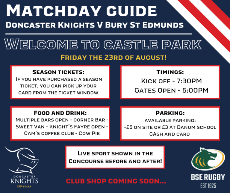 Today's Match day Guide! - Doncaster Knights