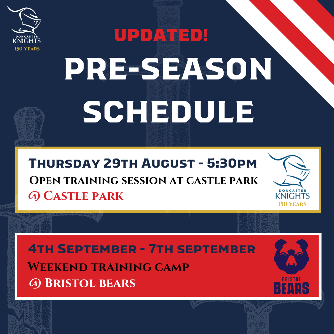 Update to the Knights' pre season schedule! - Doncaster Knights