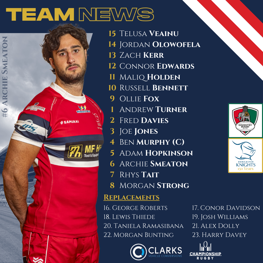 TEAM NEWS: First squad of 2025 selected to face Coventry away ...