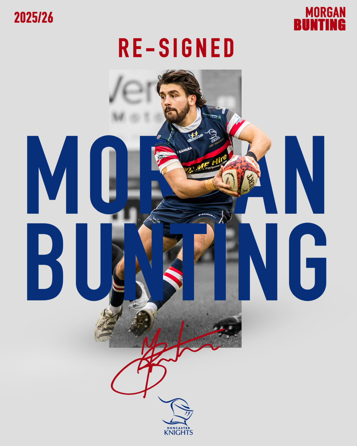Fly half Morgan Bunting re-signs for 2025/26. - Doncaster Knights