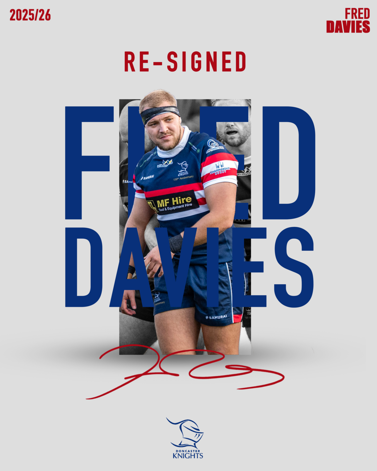 Hooker Fred Davies re-signs for 2025/26 - Doncaster Knights
