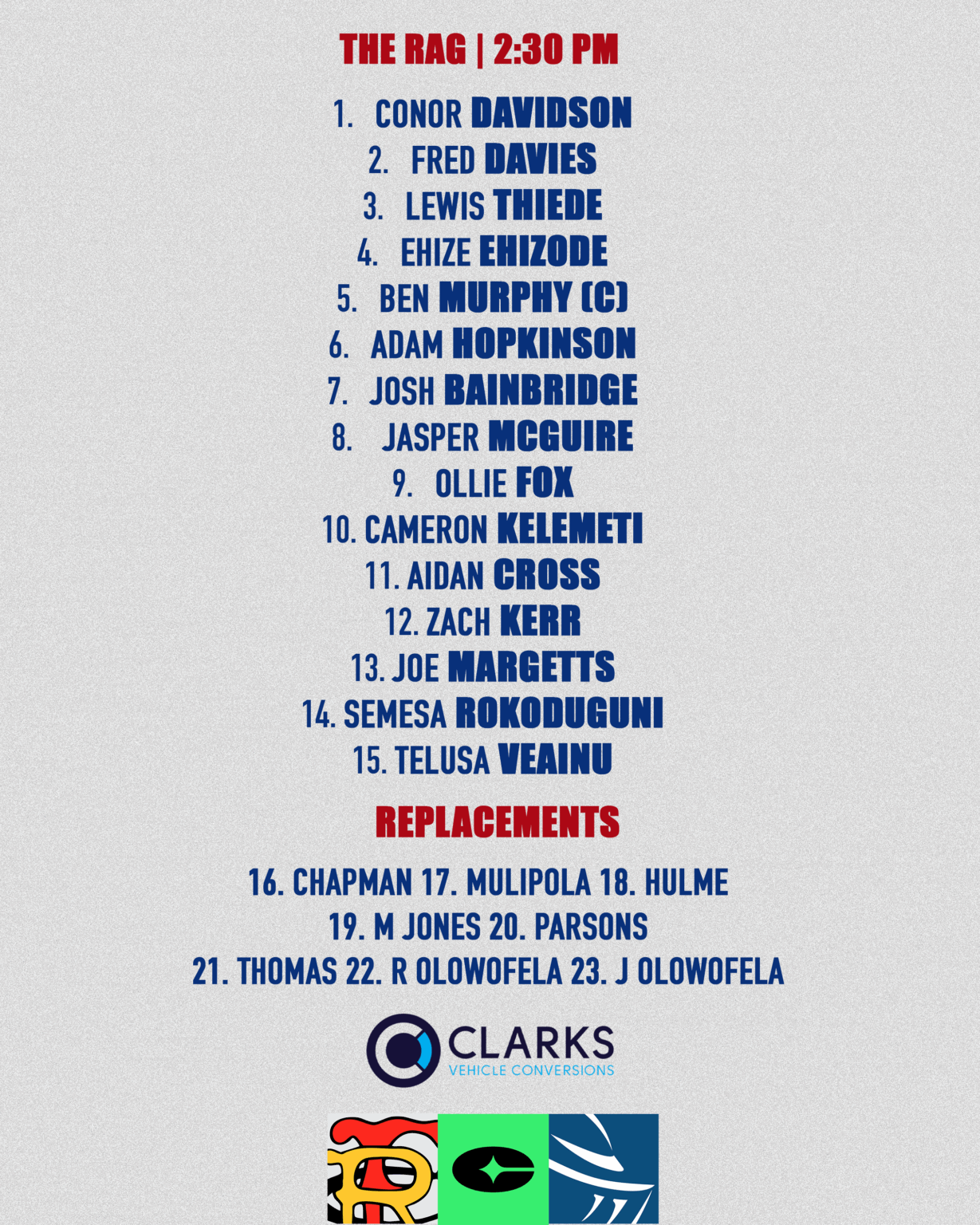 TEAM NEWS: Knights named to face Richmond in first festive away trip ...