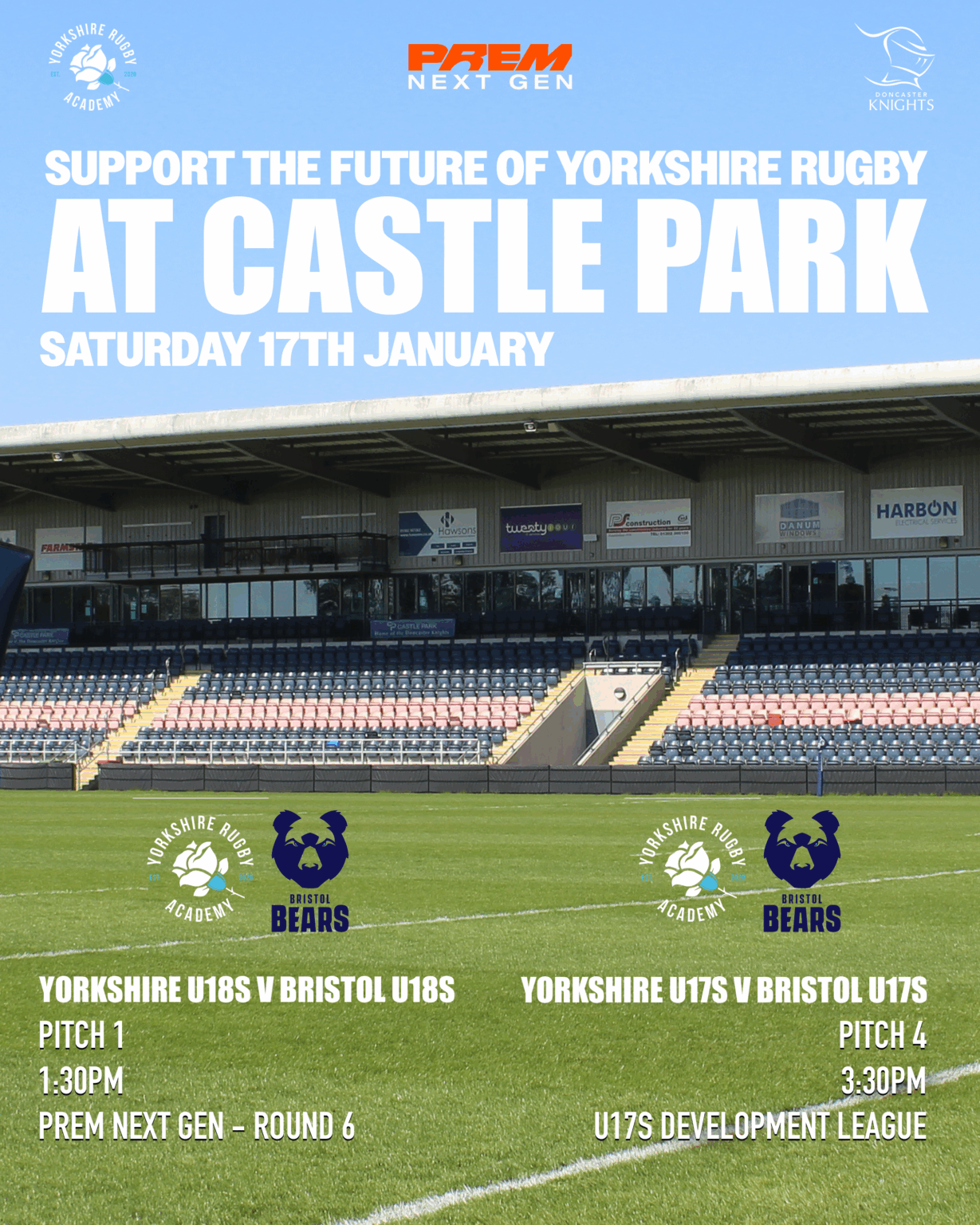 Castle Park to host Yorkshire Academy double header v Bristol Bears ...